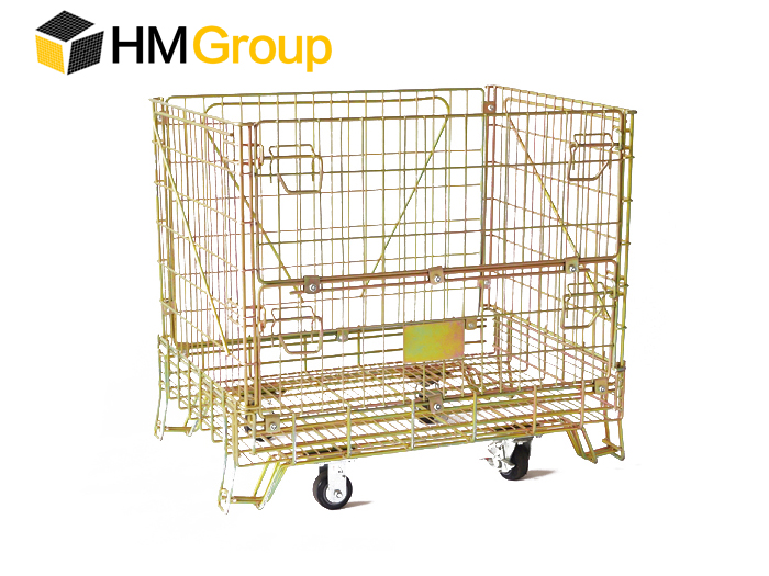 Wire Mesh Container With Wheels